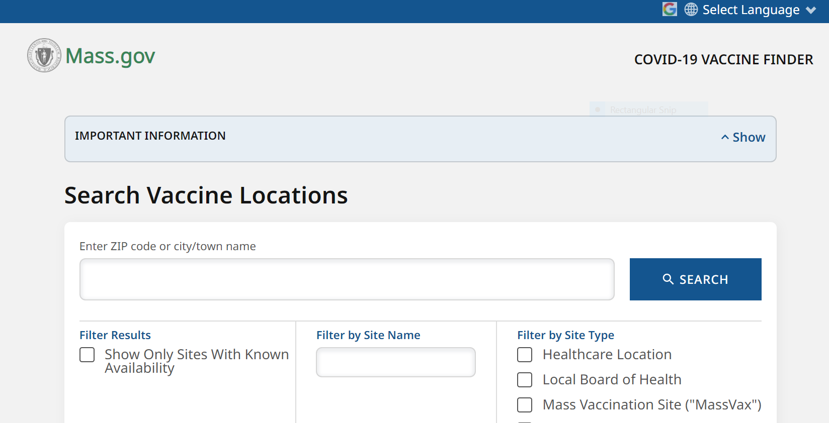 How to Use the Massachusetts COVID Vaccine Finder Website ...